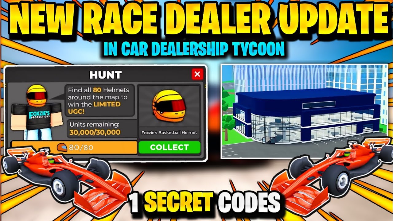 NEW RACING DEALERSHIP UPDATE IN CAR DEALERSHIP TYCOON UGC HUNT UPDATE ...
