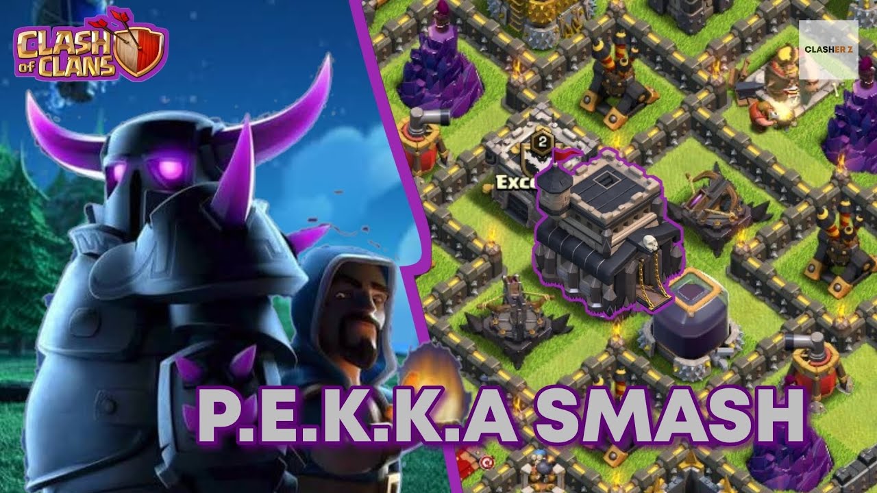 ATTACK STRATEGY TH 9! PEKKA SMASH + COPY ARMY | Clash Of Clans - YouTube