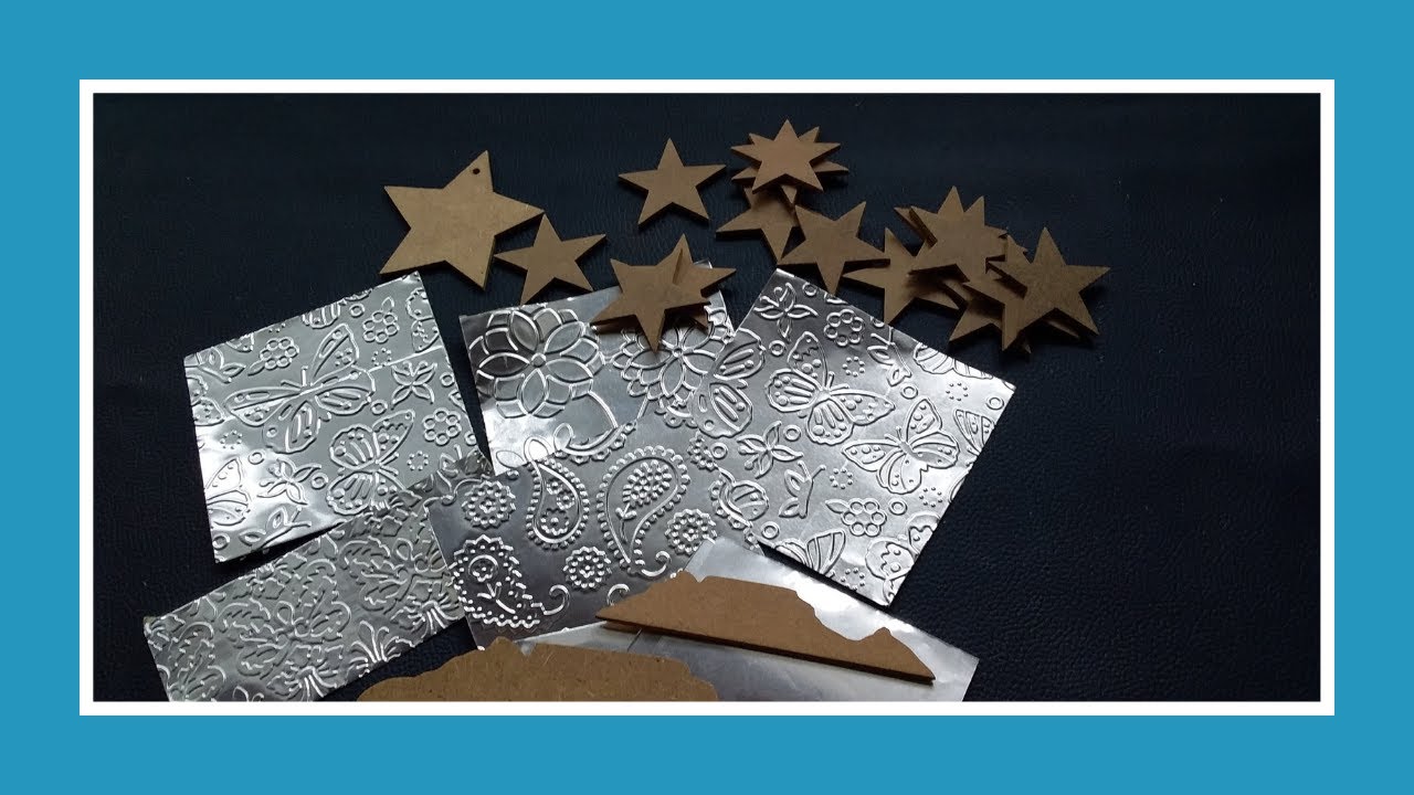 METAL EMBOSSING ON WOODEN CUTOUTS - YouTube