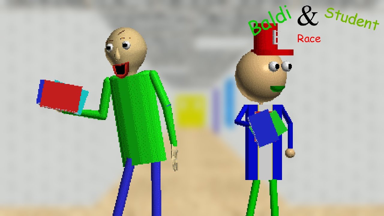 Me And Baldi Are Racing Eachother | Baldi's Basics Mod - YouTube