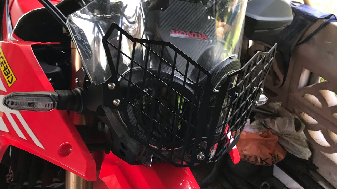 ติดตั้งการ์ดไฟหน้า H2C Crf 300 rally Installation head light guard H2C ...