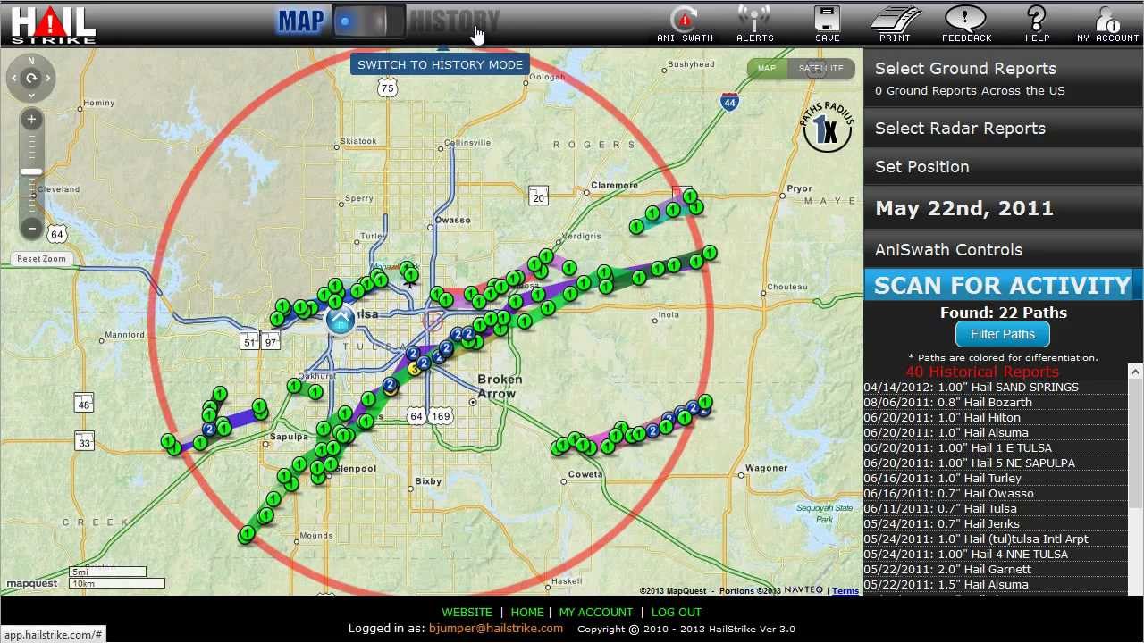 Hail tracking with HailStrike v3.0 - YouTube