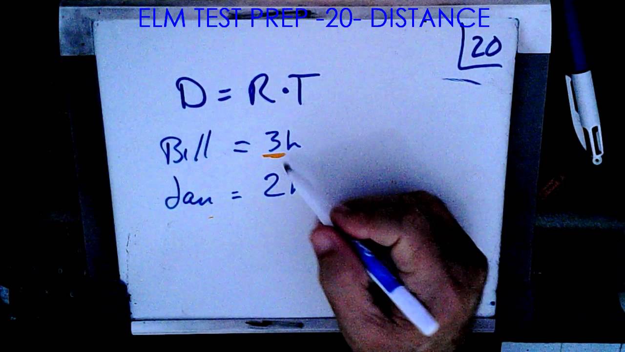 ELM Test Prep - Distance-Rate-Time - YouTube