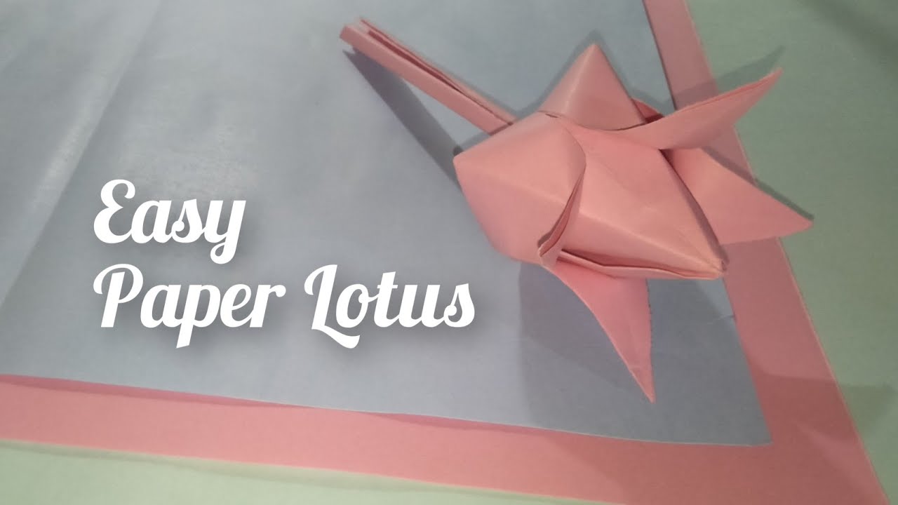 How to make paper flowers | Origami Lotus flower | Paper Lotus | kagaj ...
