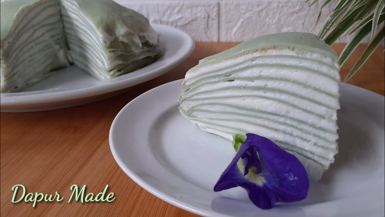 olahan bunga telang ini wajib kalian coba ya !! crepe cake bunga telang ...