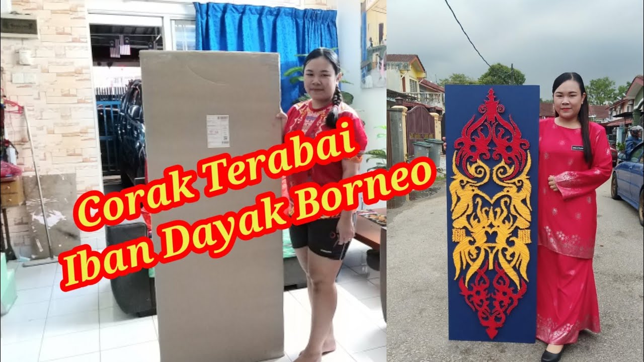 Ukiran Terabai Iban Dayak Borneo (Art-String) - YouTube