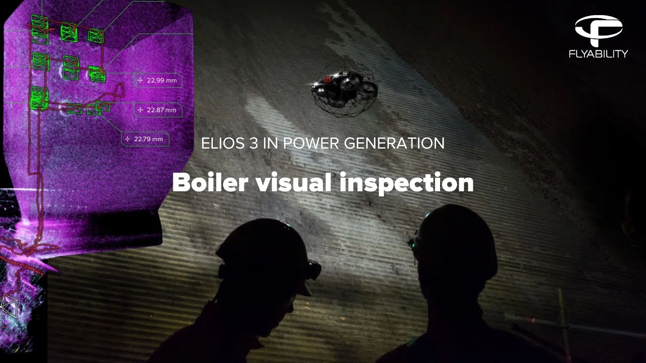 Power plant drone inspections with the Elios 3: Boiler inspection #powerplant #boiler #drone ...