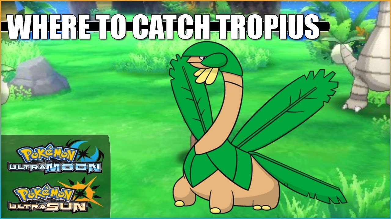 Where to catch Tropius in Pokemon Ultra Sun and Ultra Moon - YouTube