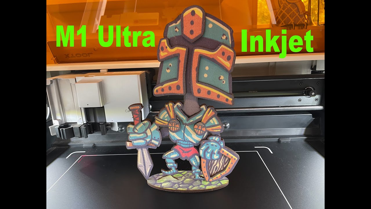 Knight Assembly Video M1 Ultra Xtool Inkjet on Basswood - YouTube