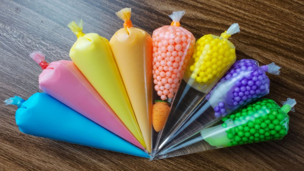 Making Slime With Piping Bags! Most Satisfying Slime Video★Asmr★#Asmr # ...