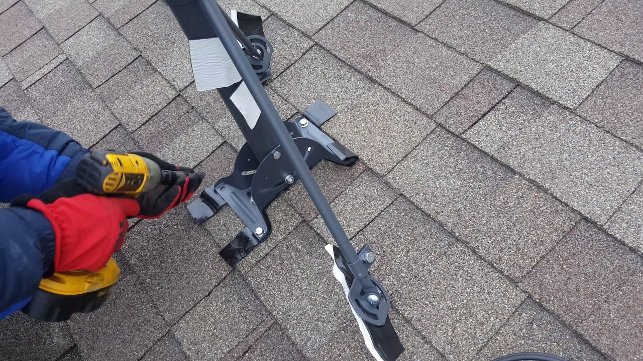 Excede Internet roof mount being installed - YouTube