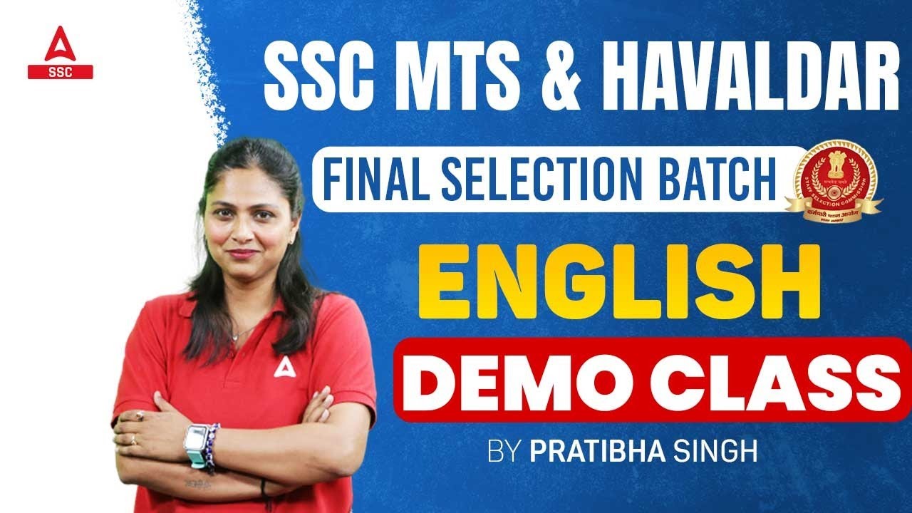 SSC MTS & Havaldar Final Selection Batch | English | Demo Class || By Pratibha Singh - YouTube