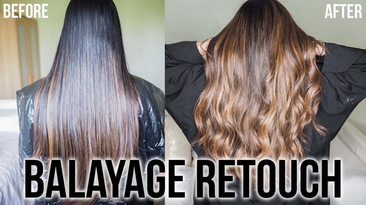 BALAYAGE HIGHLIGHTS ON DARK HAIR - Retouch 2017 | Ysis Lorenna - YouTube