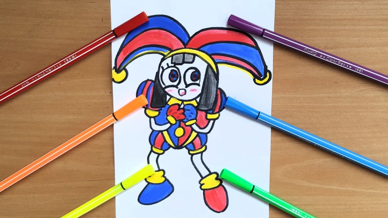 How to draw Pomni from The amazing digital circus - YouTube
