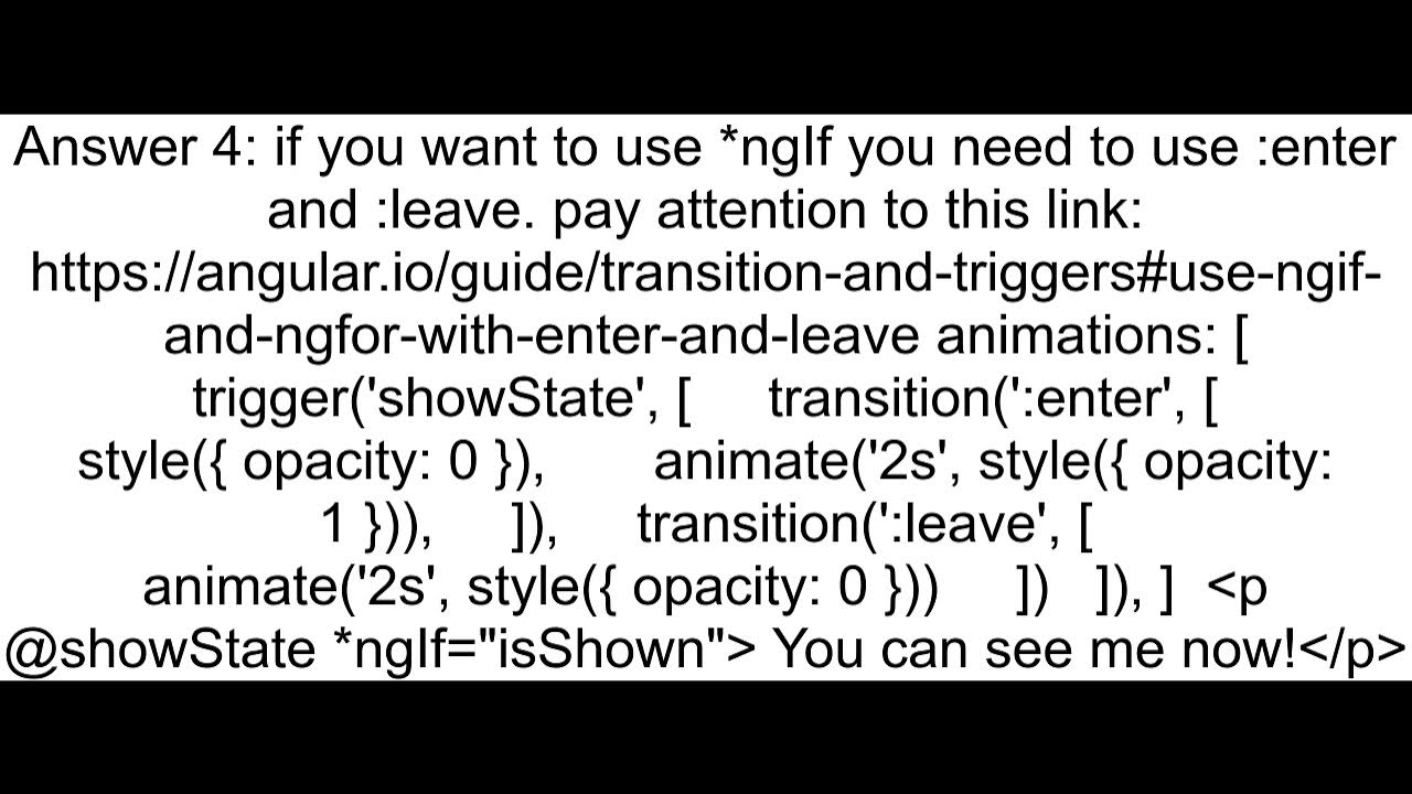 Angular animation not triggering - YouTube