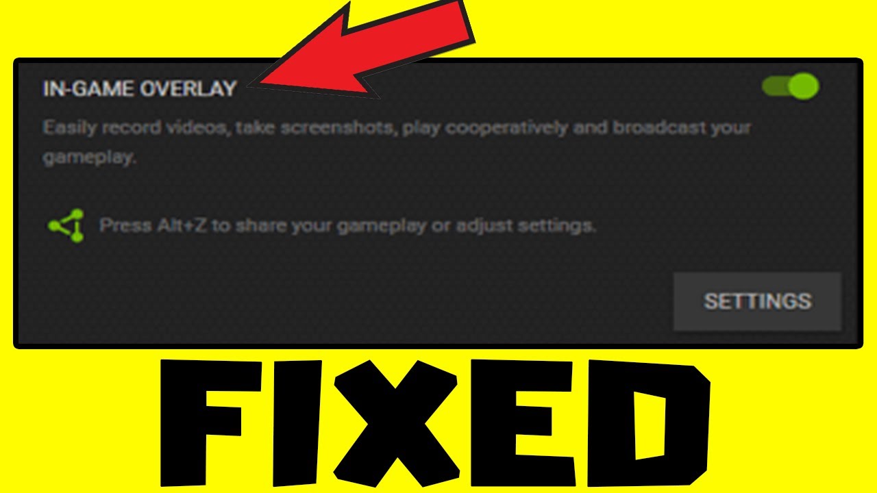 How to FIX GeForce Experience In-Game Overlay Not Working - YouTube