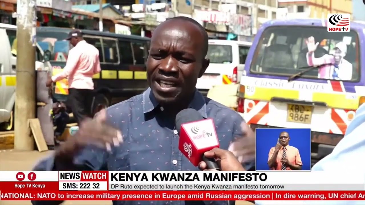 Dp Ruto Expected To Launch The Kenya Kwanza Manifesto Tomorrow Youtube