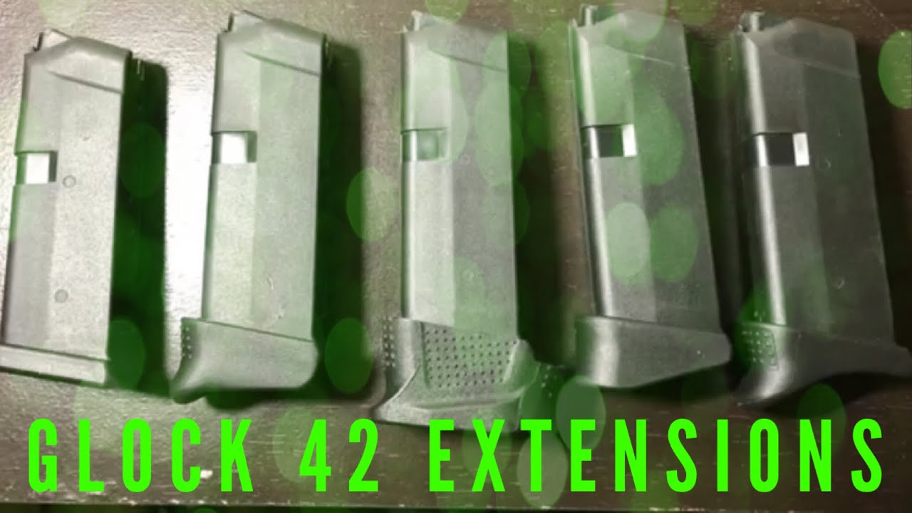 A bunch of Glock 42 G42 Magazine Extensions To Compare - YouTube