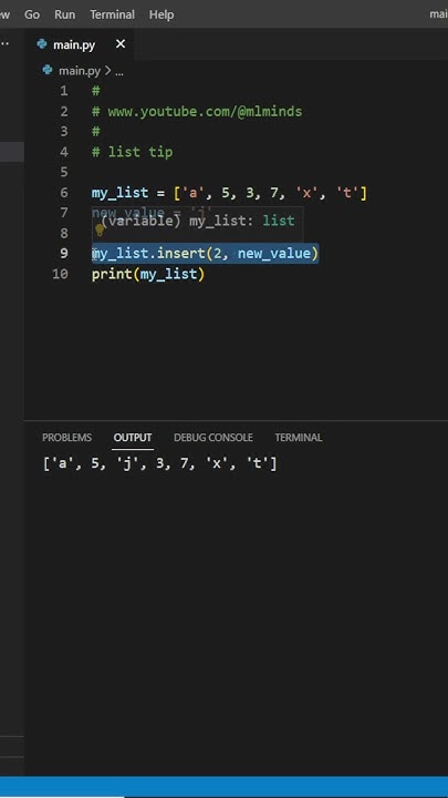 Python List Insertion 🔥 #python #programming #coding - YouTube