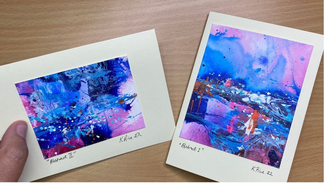 Fun Homemade Cards Using Acrylic Paint - YouTube