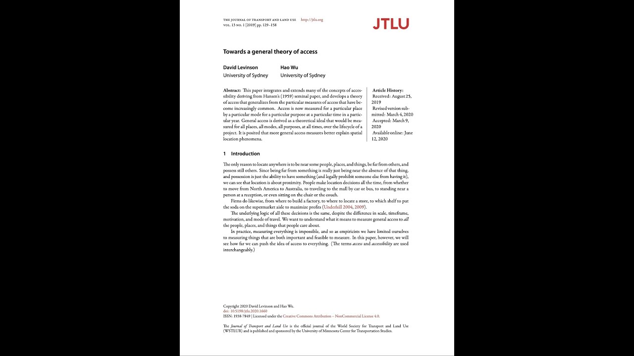 Towards a General Theory of Access - YouTube