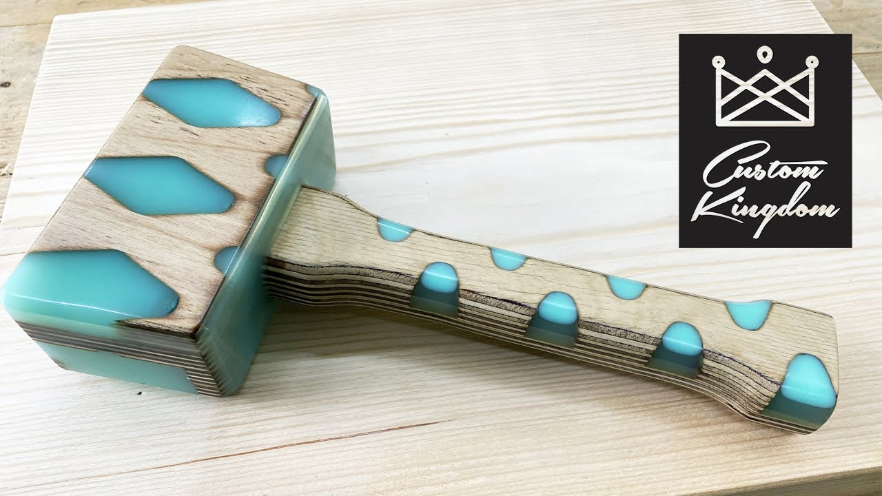 Recycled plywood hammer And epoxy resin. - YouTube
