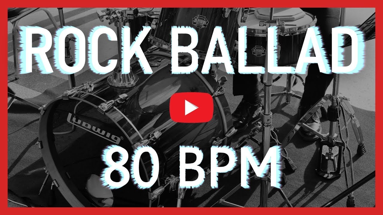 Slow Rock Ballad Drum Track 80 BPM [HD] - YouTube