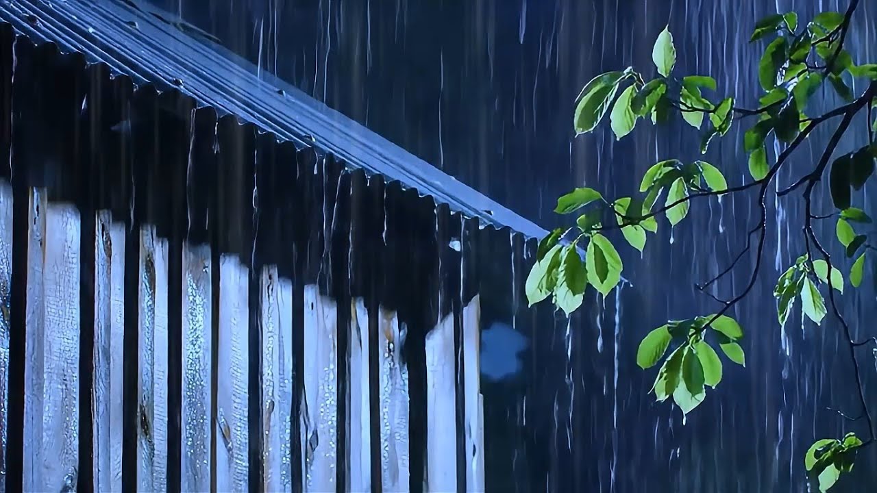 Heavy Rainstorm White Noise | Fall Asleep Fast – No Thunder - YouTube