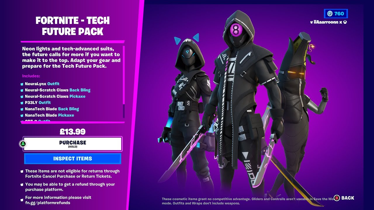 Fortnite - TECH FUTURE PACK RETURNS! - YouTube