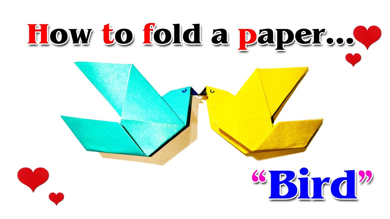How to fold a paper bird - YouTube