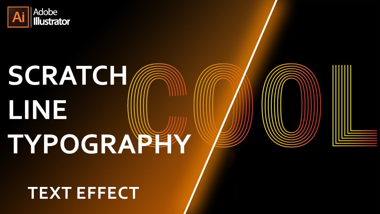How to Create Scratch Line Typography in Illustrator | Illustrator ...