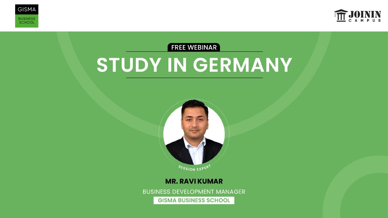 Webinar on Study in Germany GISMA Business School - YouTube