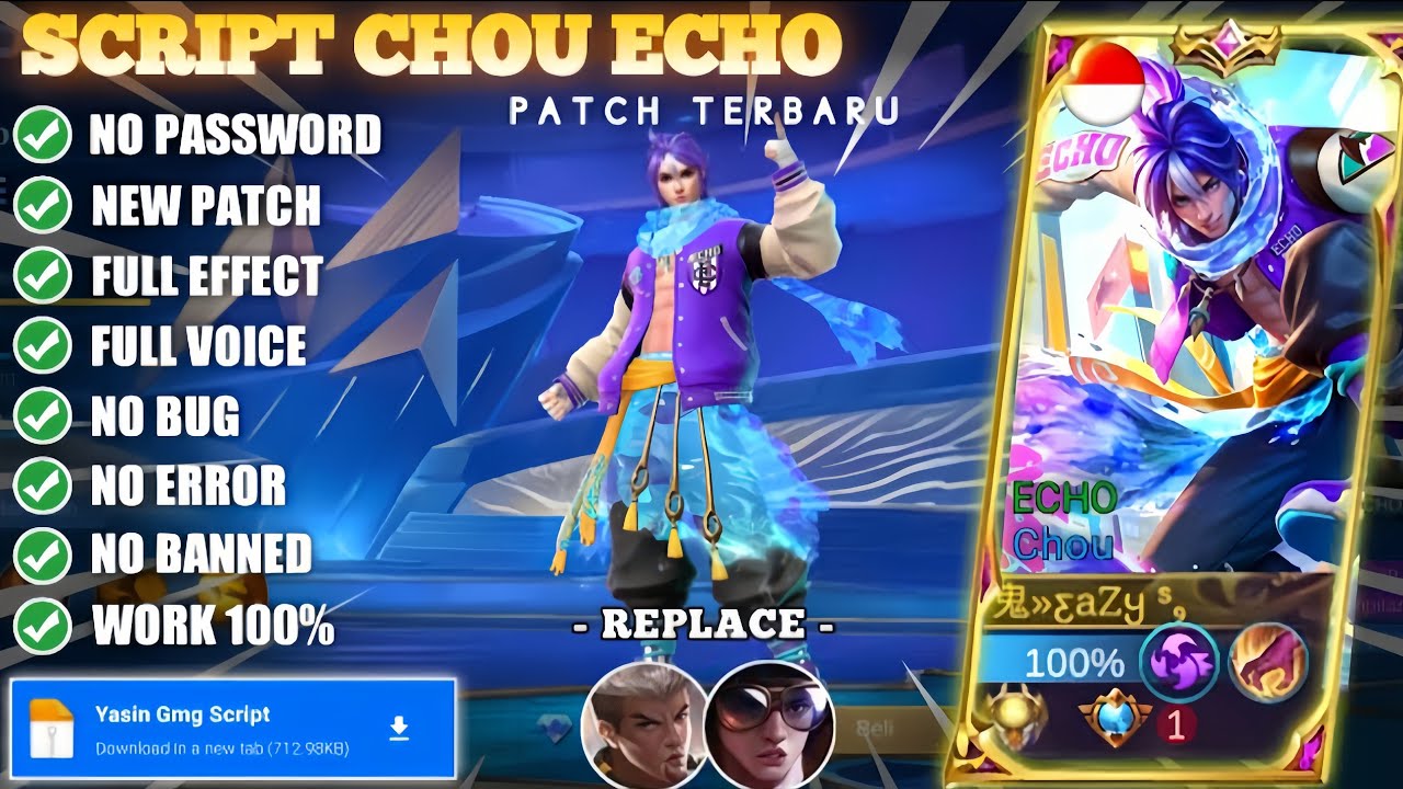 Script Skin Chou Echo || No Password || 100℅ Work - YouTube