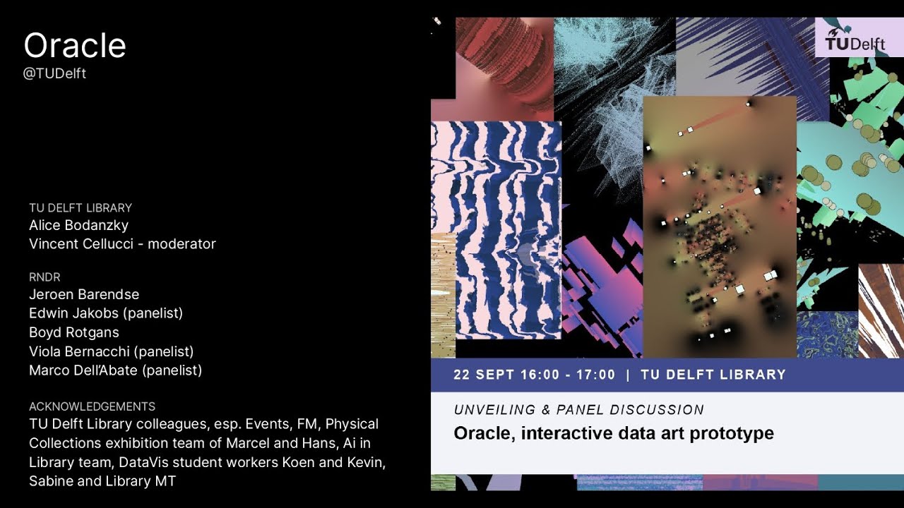 Oracle, interactive data art prototype for TU Delft Library's student ...