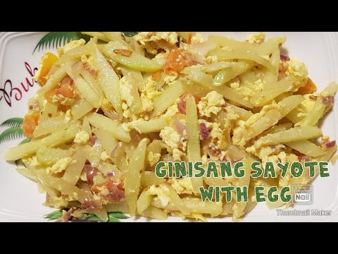 How to Cook Ginisang Sayote with Egg - YouTube