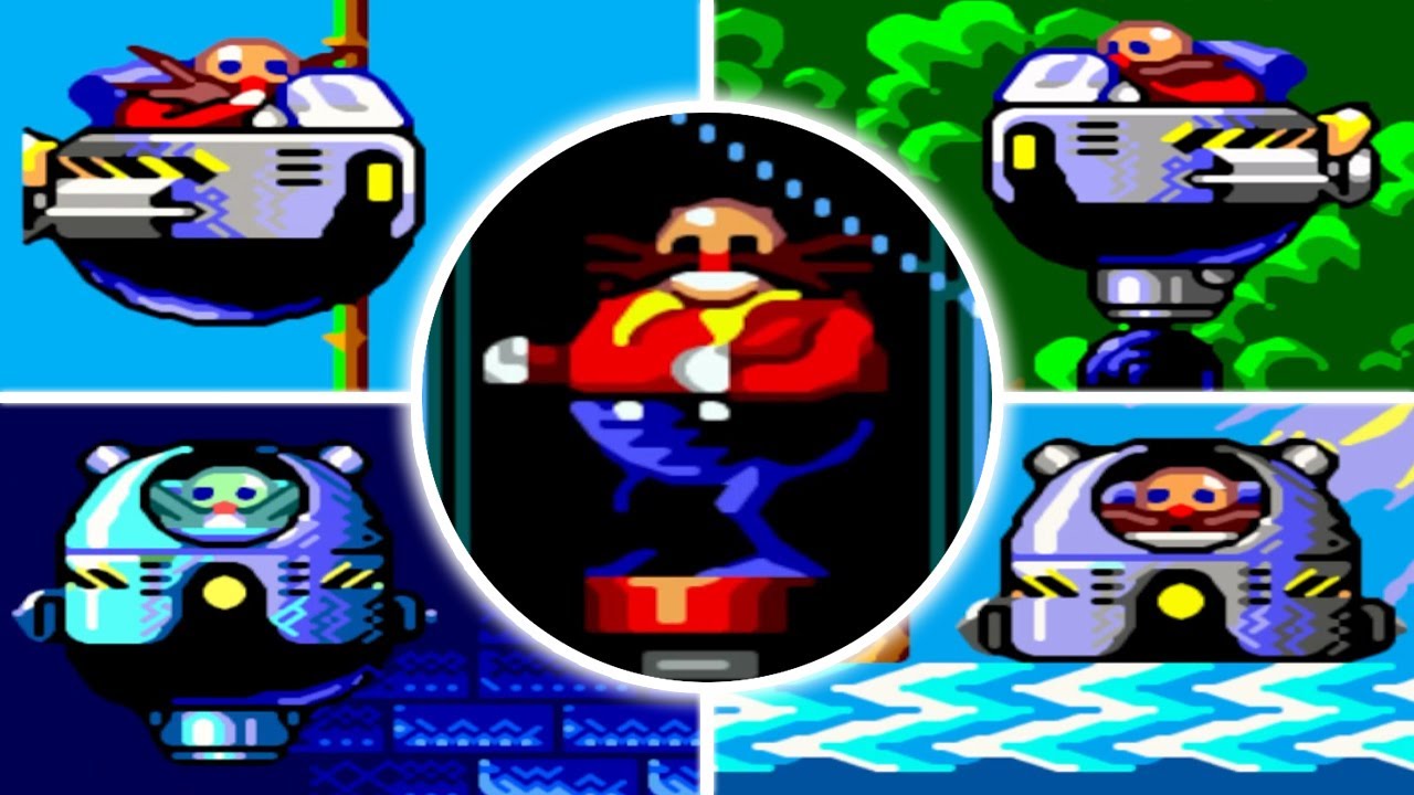 Sonic the Hedgehog (8-bit) - All Bosses - YouTube