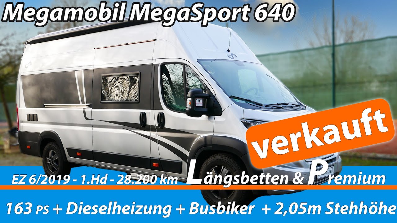 Verkauft - Megamobil Mega Sport 640 - 6/19 163PS 28tkm Dieselheizung ...