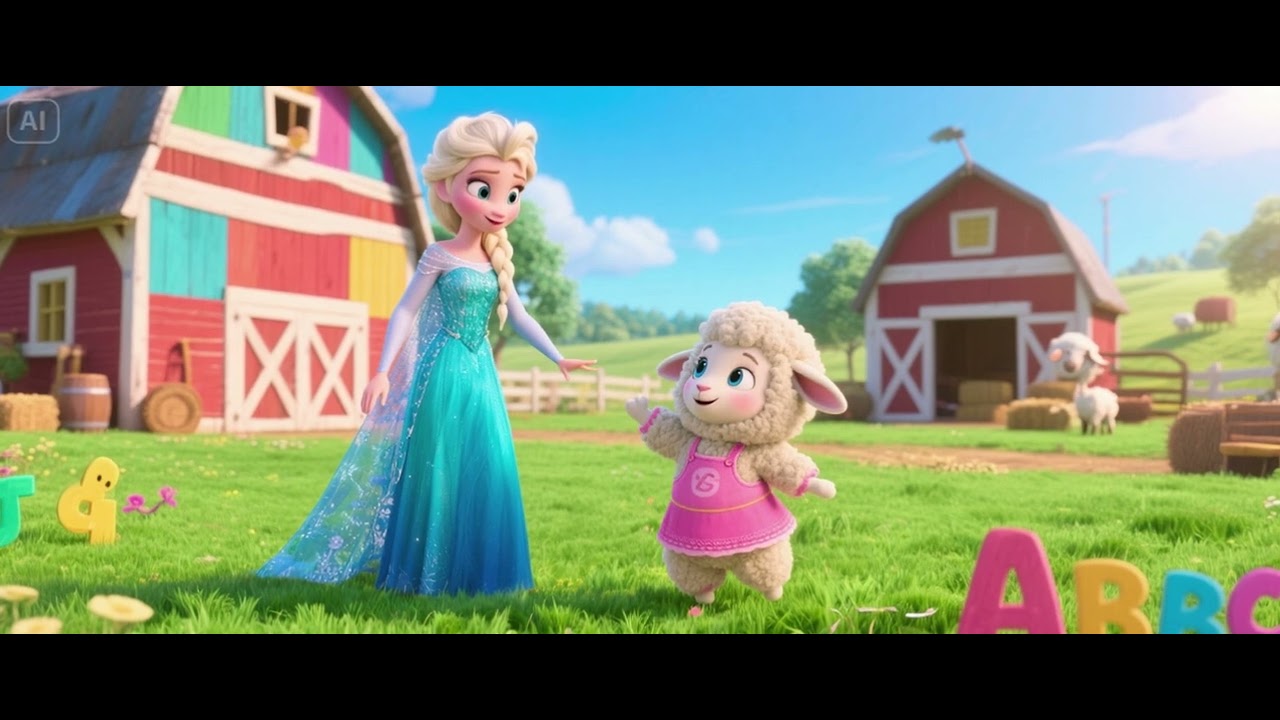 ️🐑 Frozen Elsa & Baby Sheep: ABC Fun on the Farm! 🌾📚 - YouTube