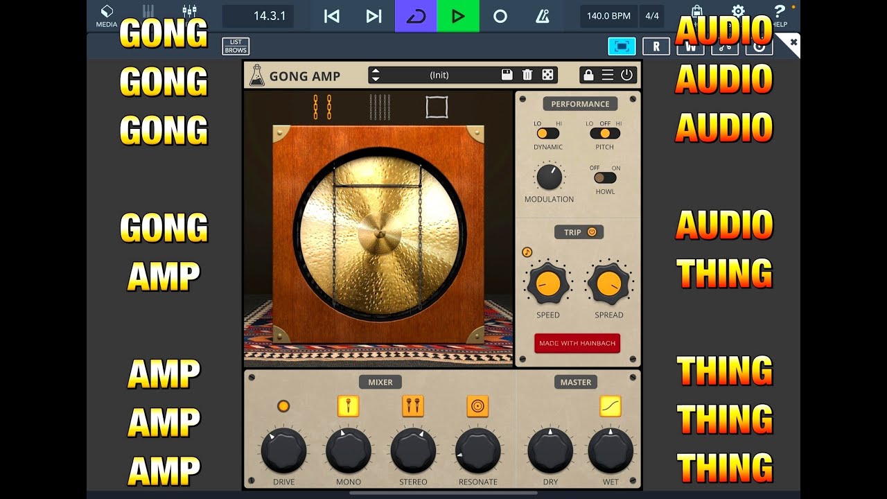 GONG AMP by Audio Thing & Hainbach - Walkthrough for the iPad Version ...