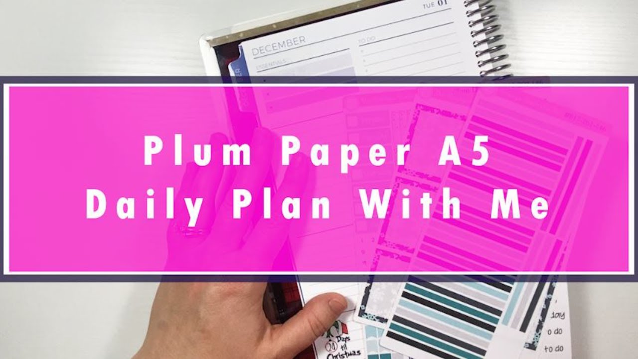 Plum Paper DAILY Plan With Me! 12/1/20 - YouTube