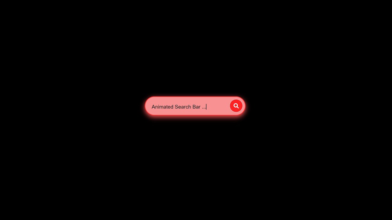 Create A Glowing Search Bar With Html And Css Css Animation Tutorial