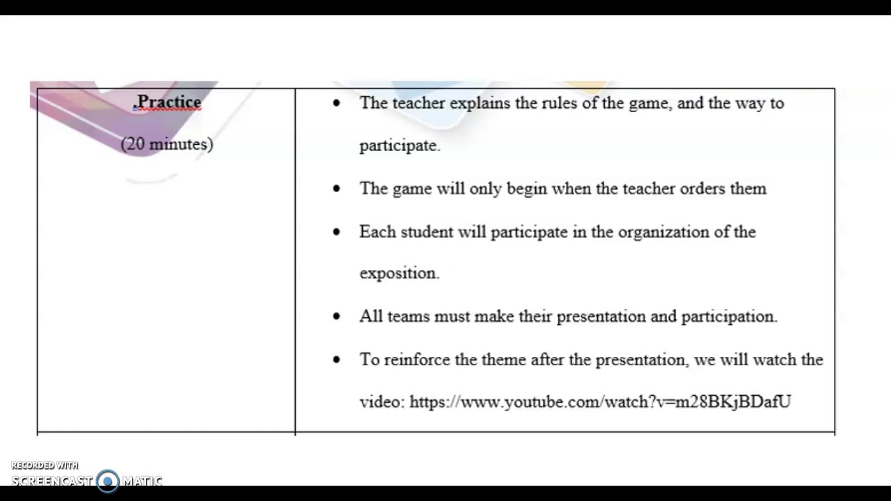 Lesson Plan 1 YouTube Lesson Plan 1 YouTube