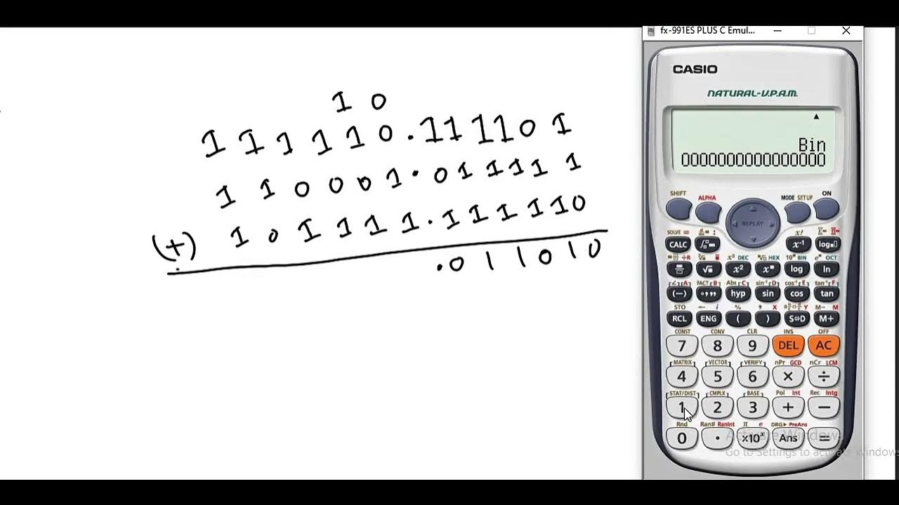 How to Add and Subtract Binary Fraction Numbers Using a Calculator. - YouTube
