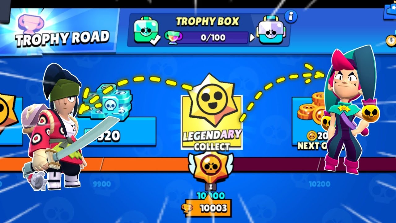 I Got Free Legendary Stars Drop At 10000 🏆 Trophy - Brawl Stars - YouTube