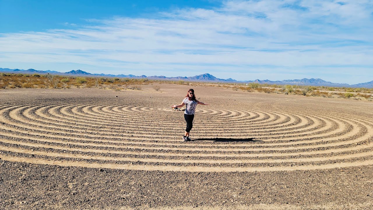 Yuma Arizona - Spiral labyrinth, Bill Williams wildlife refuge, Parker ...