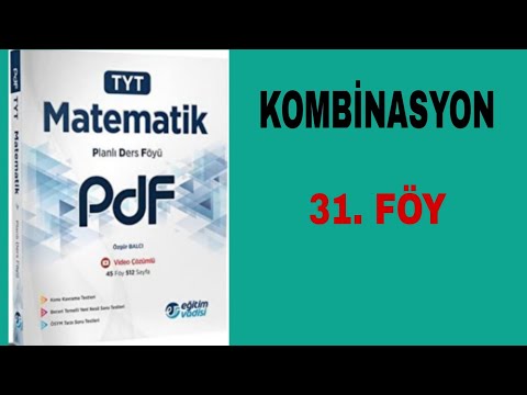 Eğitim Vadisi TYT Matematik PDF Föy-31 Kombinasyon Soru Çözümleri 2024