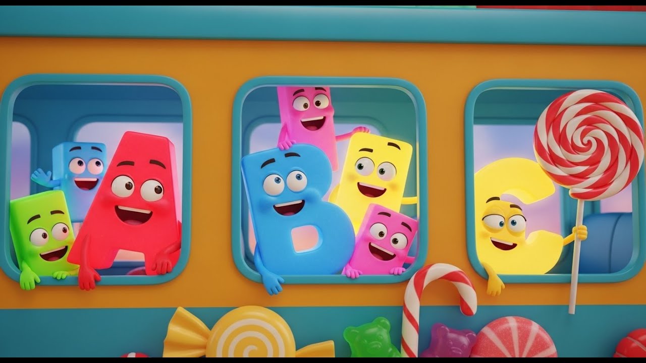 ABC Candy Train Ride | Alphabet Nursery Rhymes and Kids Songs ...