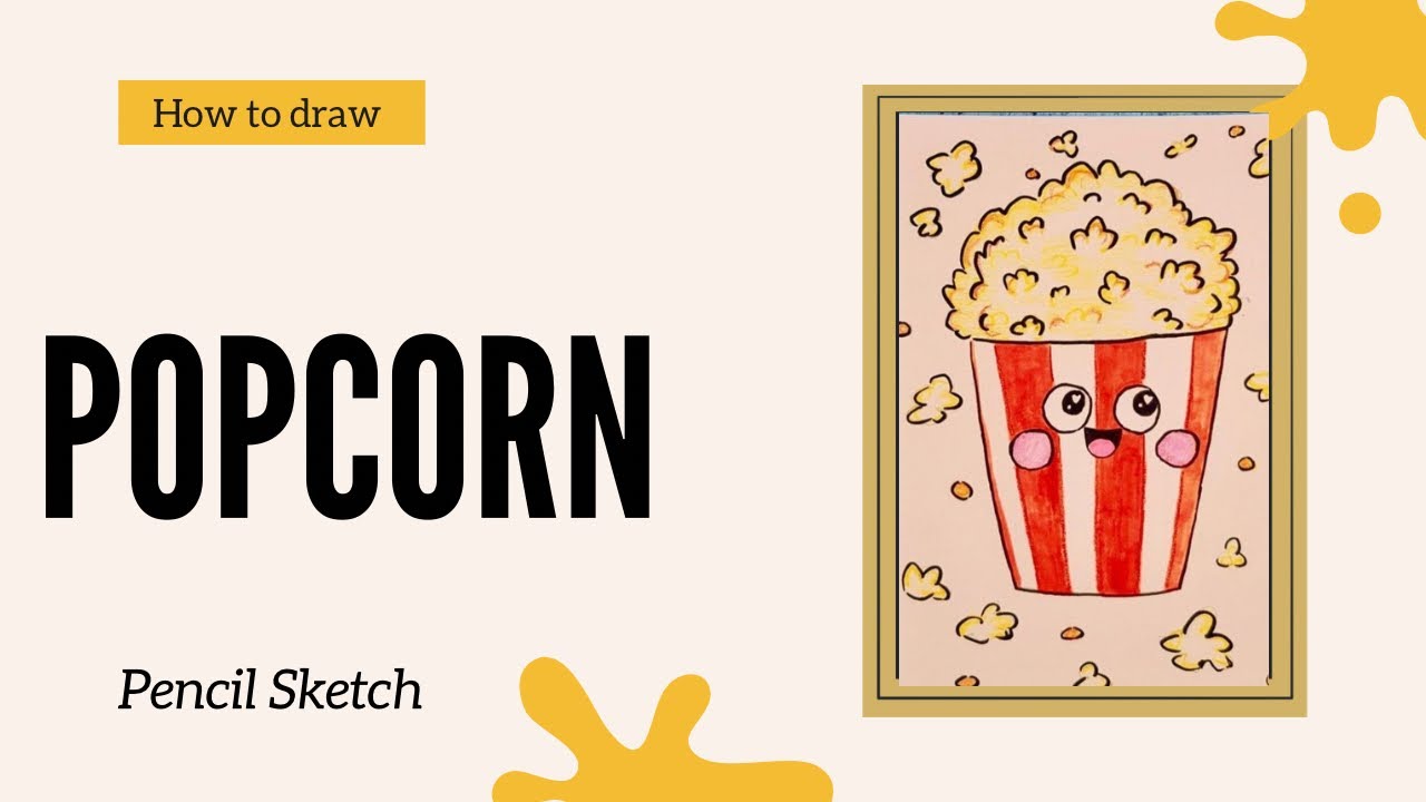 How to Draw Popcorn 🍿 - YouTube