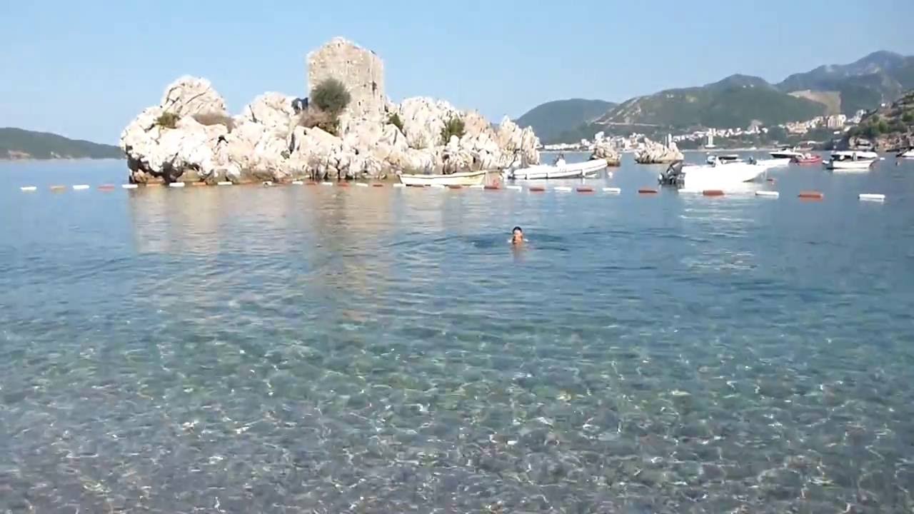 Montenegro, Budva, Przno Beach, relaxing swiming. - YouTube