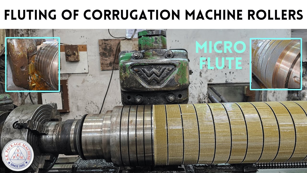 FLUTING OF CORRUGATION MACHINE ROLLERS || MICRO FLUTE (SMALLER THAN "E ...